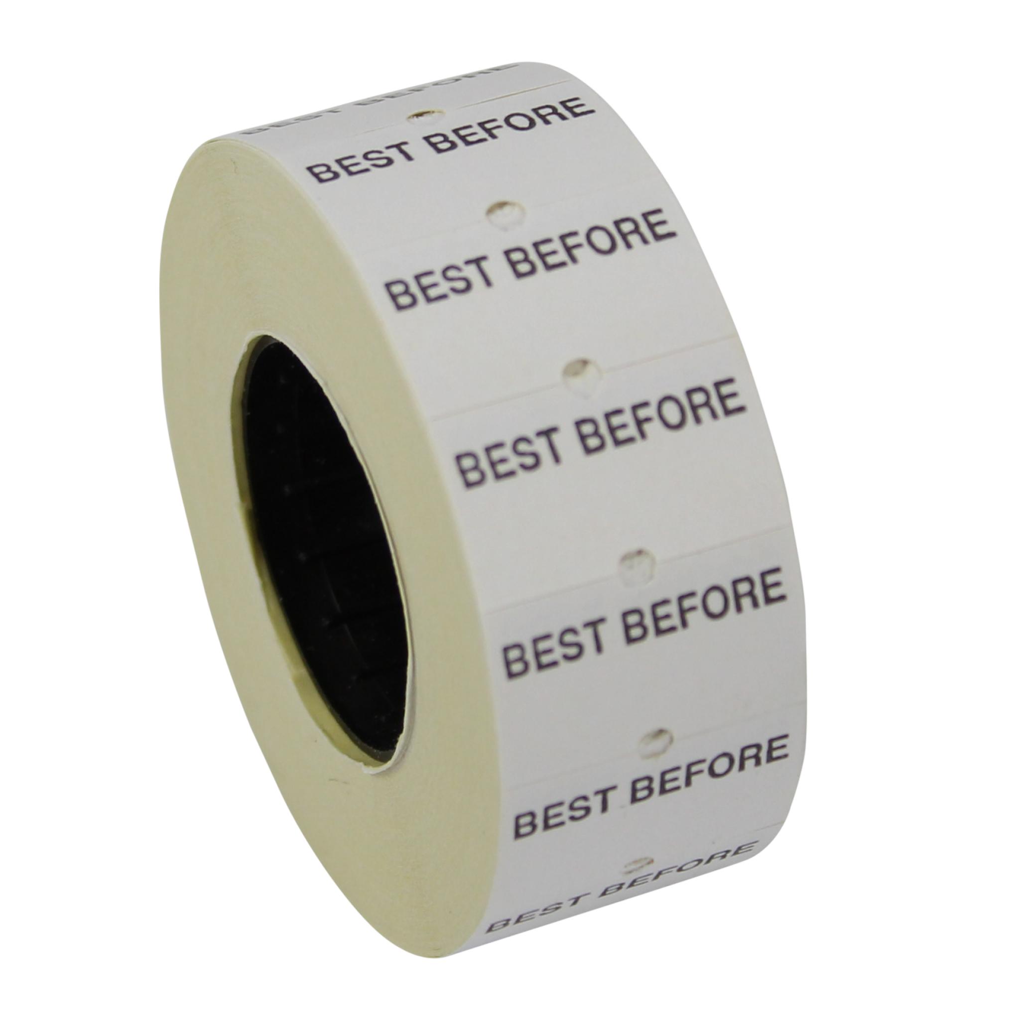 White Best Before Labels - CT1 White Best Before 22mm x 12mm | Price ...
